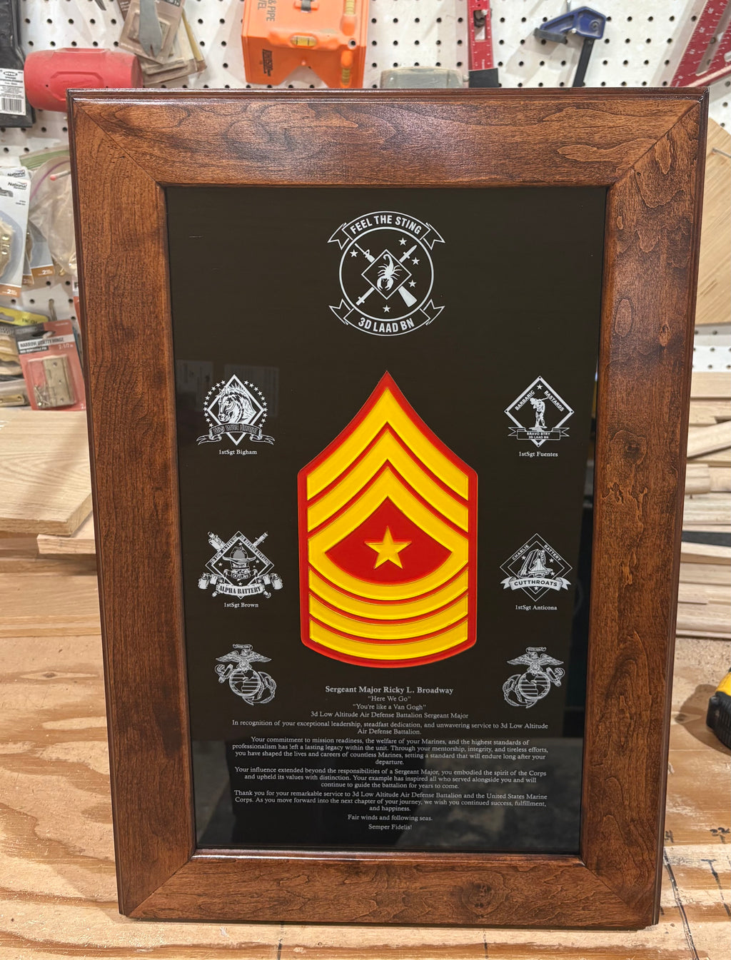 12 x 20 Frame with Colored Rank – G's Woodshop
