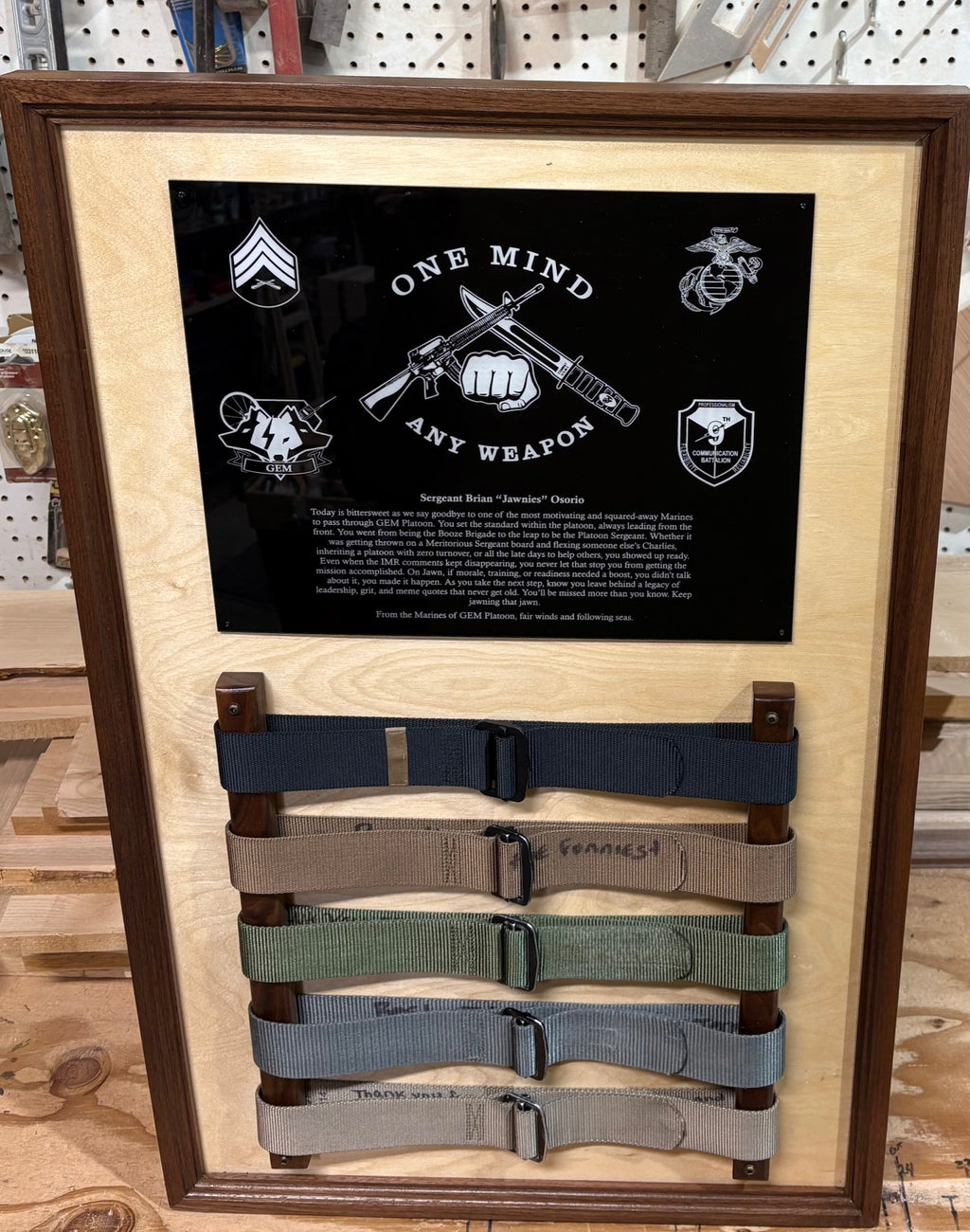 Marine MCMAP Belt Holder – G's Woodshop